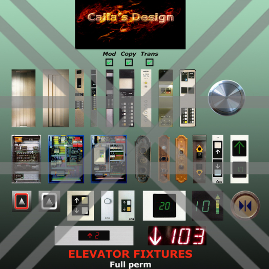 Second Life Marketplace - Elevator fixtures - Full perm